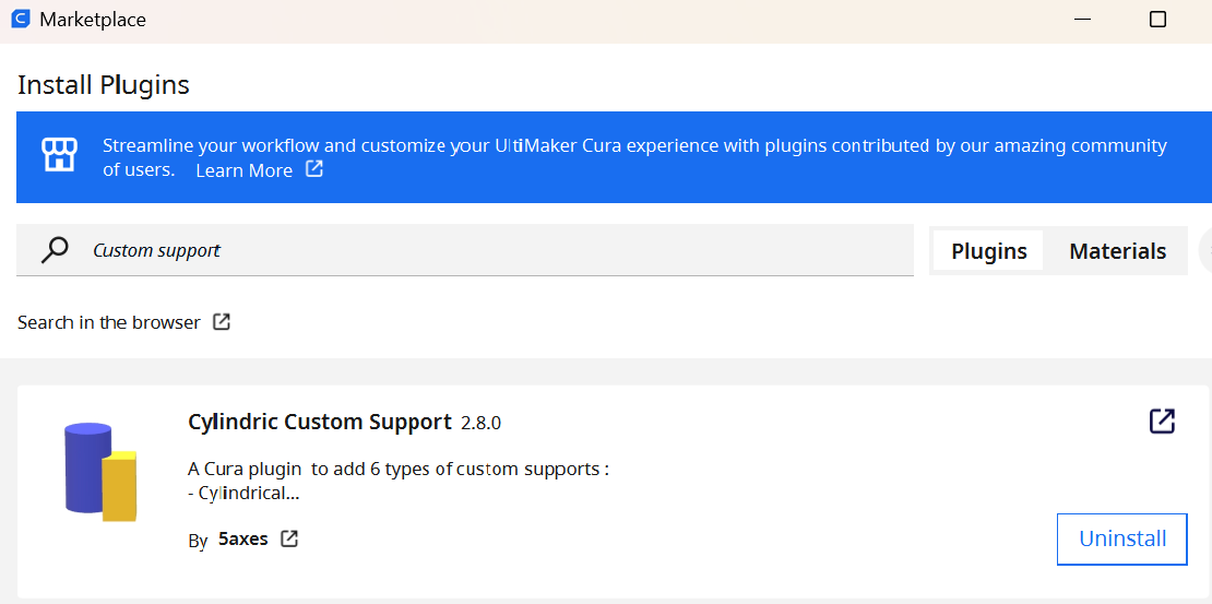 Sử dụng custom support – Tự Lắp Máy In 3D Nhiều Màu
